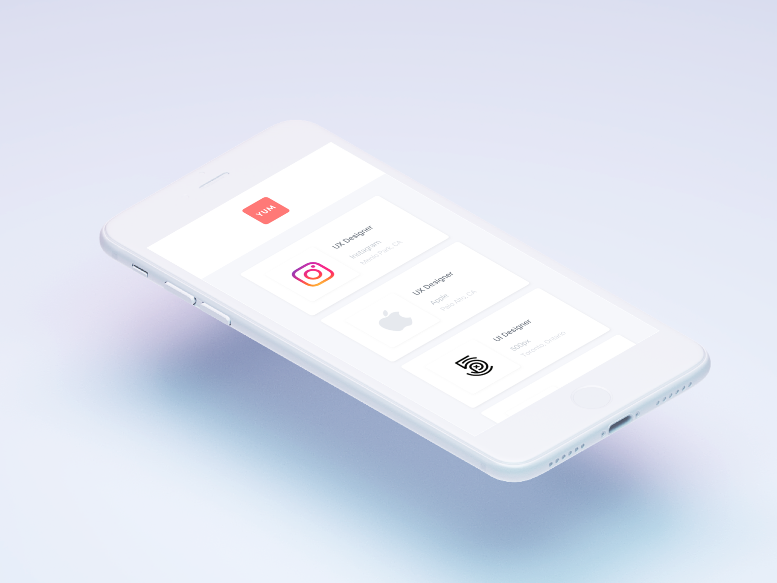 Mobile Job Board by Max Steitle on Dribbble