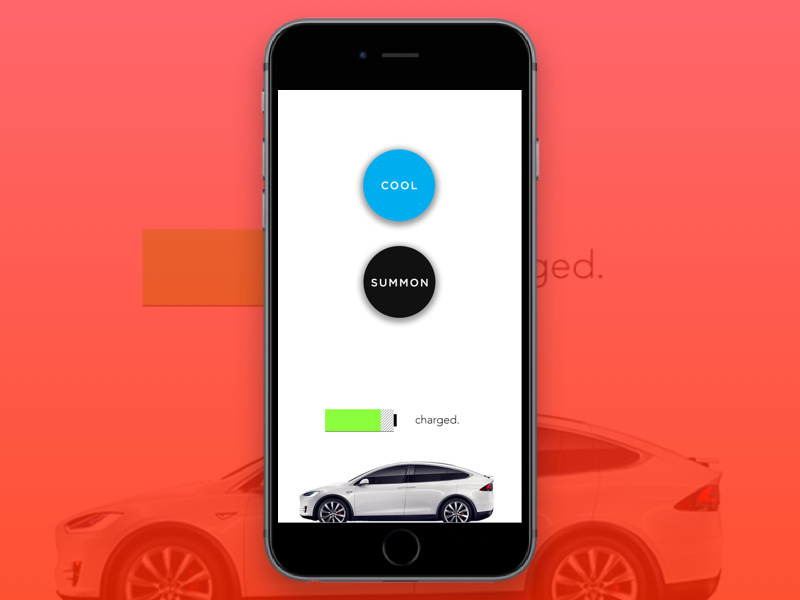 Two Options – Cool or Summon (Tesla Model X app concept.) by Adam ...
