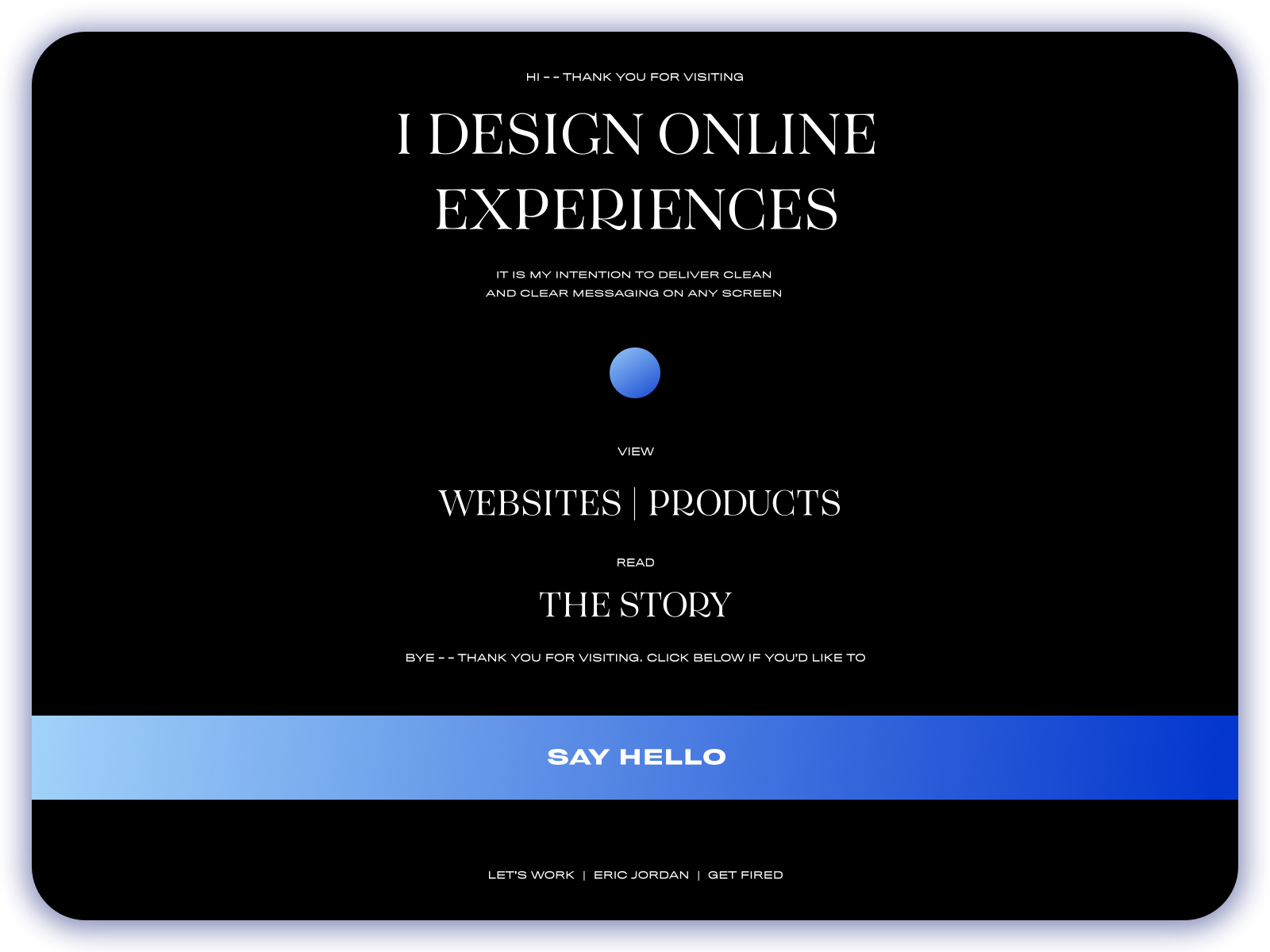 Portfolio Loading... by Eric Jordan on Dribbble