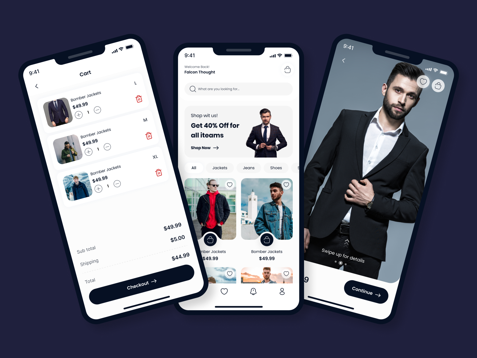 E-commerce Clothing App by FalconThought on Dribbble