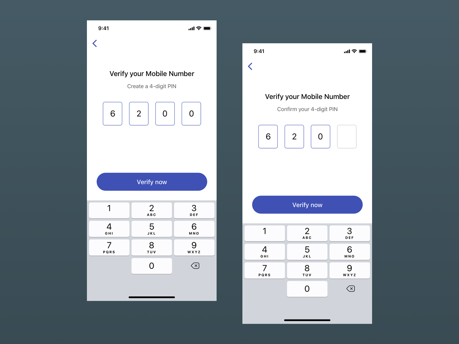 Mobile Verification 4 Digit Pin UI Concept By Vijay Oberoi On Dribbble