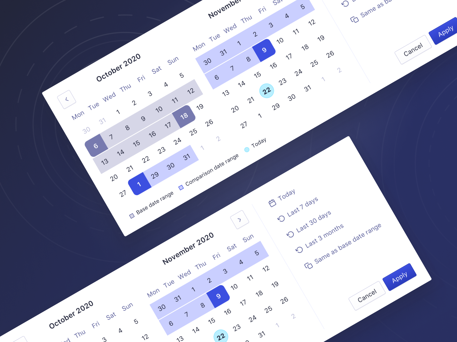 Double Date Picker by Noemie Catel for Algolia on Dribbble
