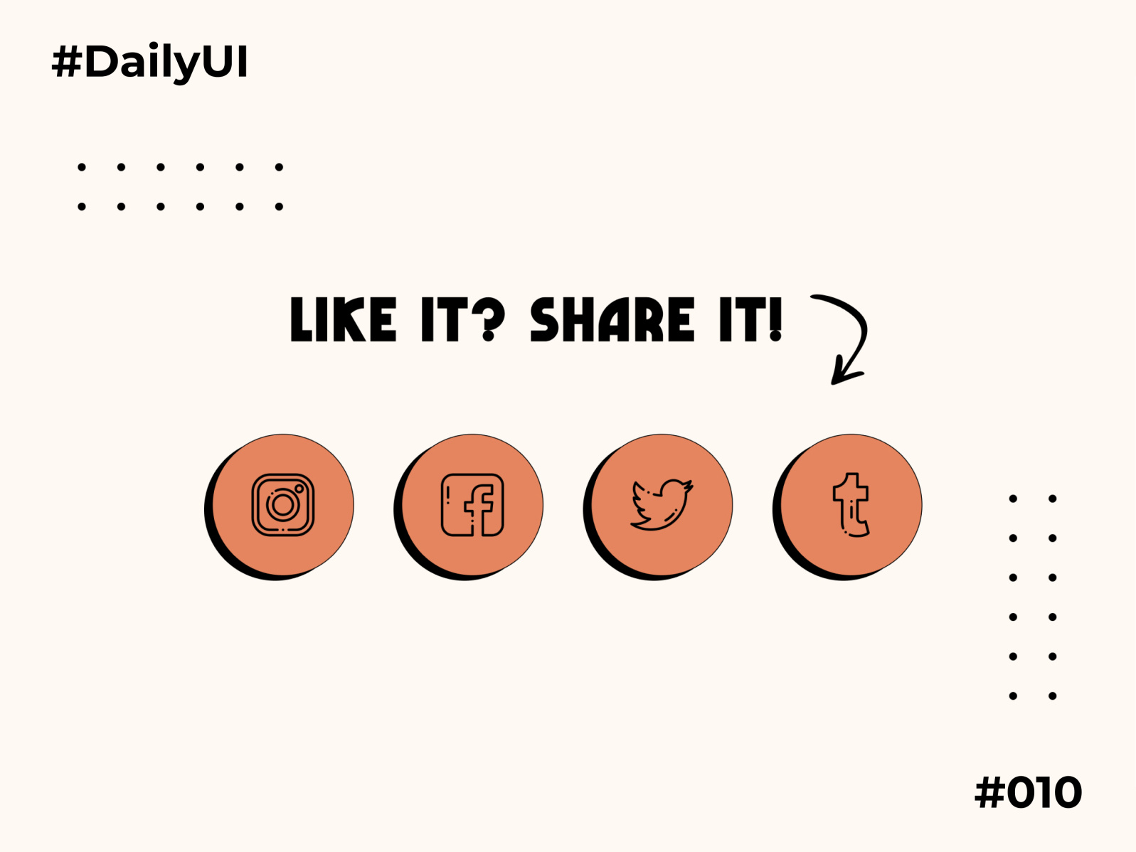 Daily UI #010 - Social Share by Kseniia Ulianicheva on Dribbble