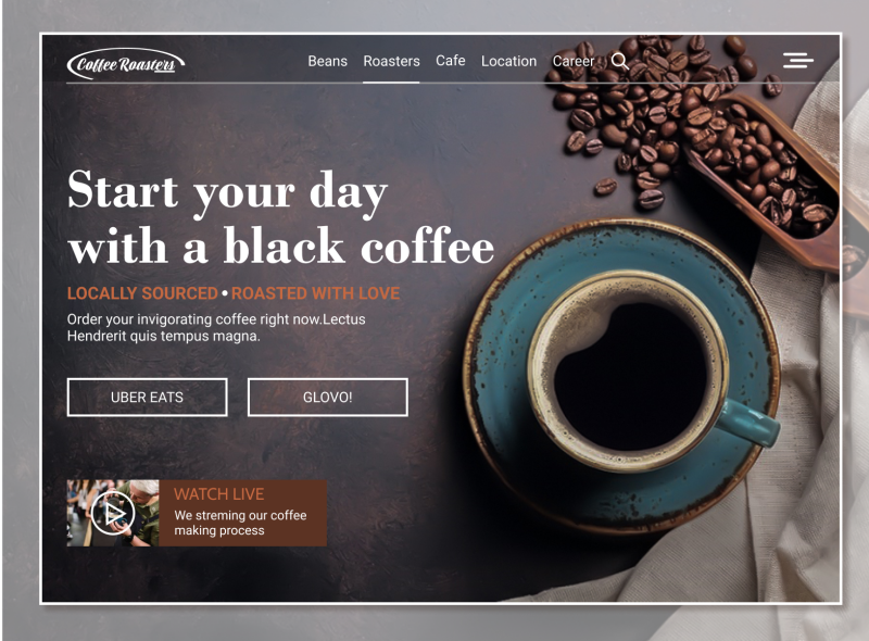 Black Coffee Web UI Design by Rutvi Kumbhani on Dribbble