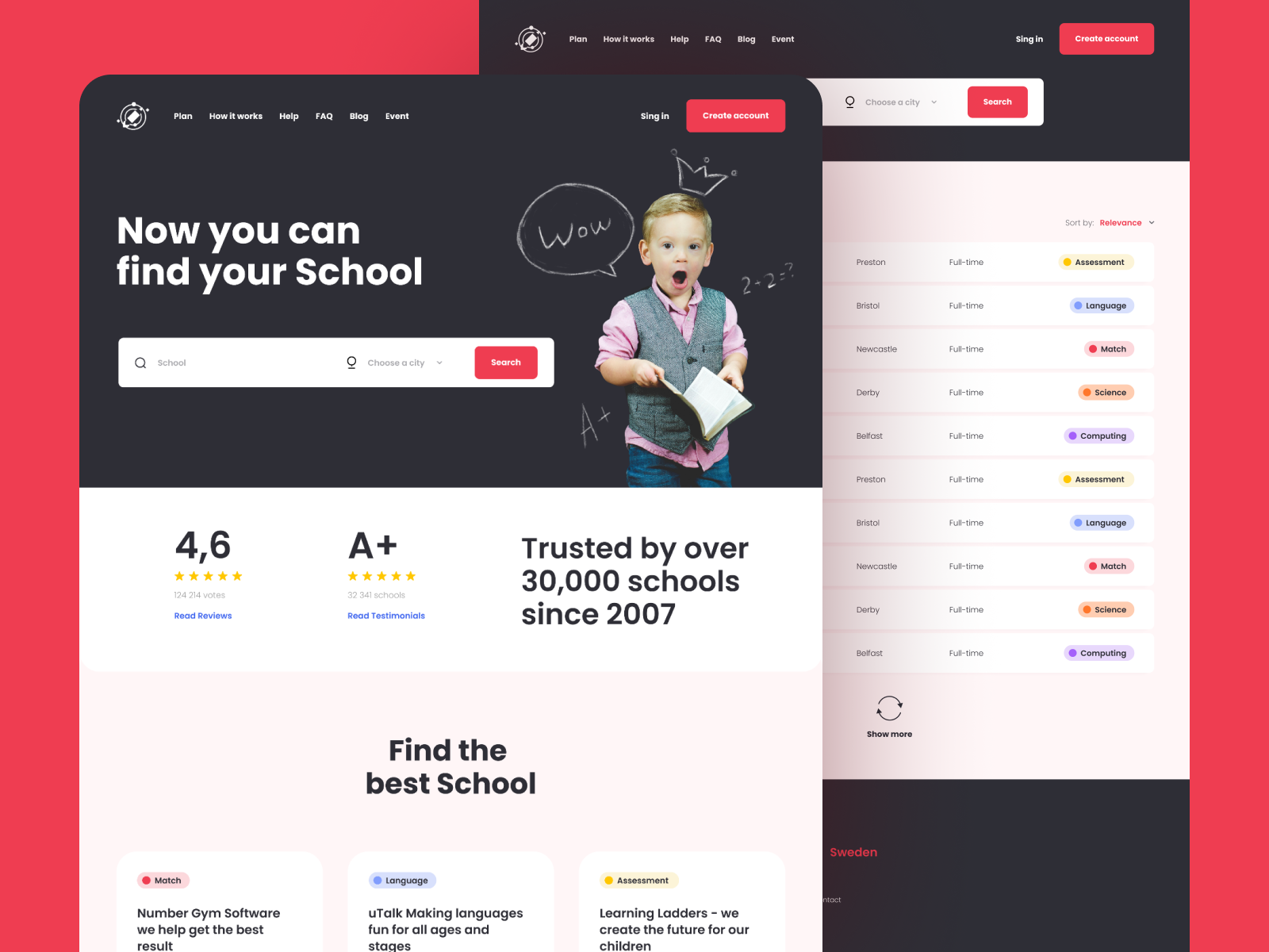 Find your best school by Balzhik on Dribbble