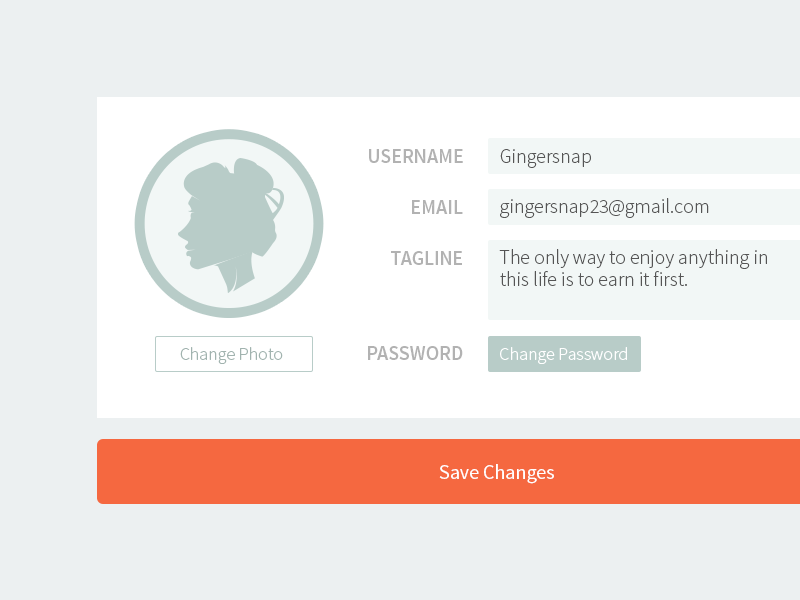 Simple Edit Profile by Alyssa Hitchcock on Dribbble