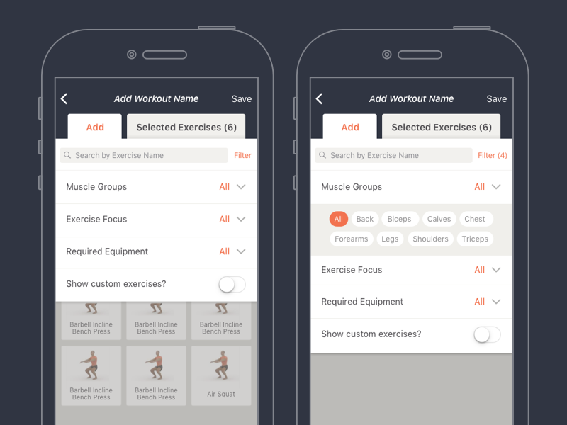 Optimize Fitness Exercise Filtering by Alyssa Hitchcock on Dribbble