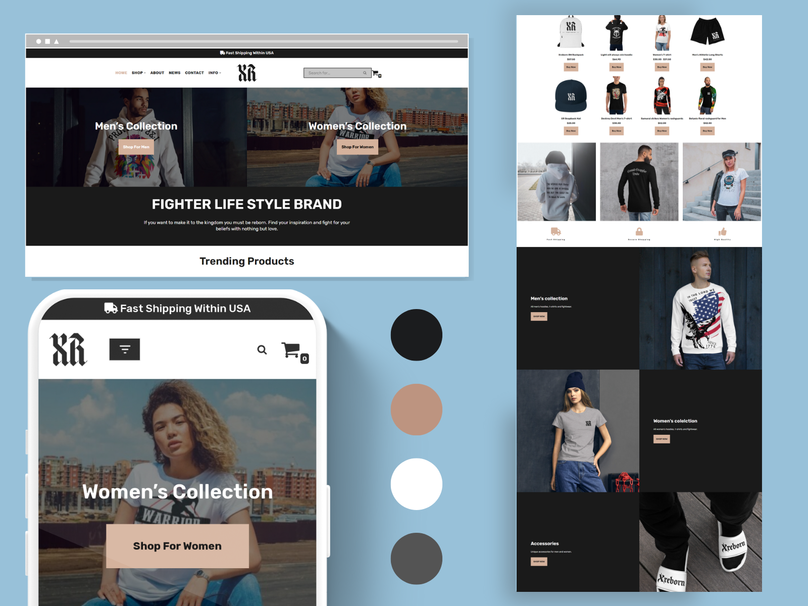 Clothing Web Design - Xreborn by NetUplift on Dribbble