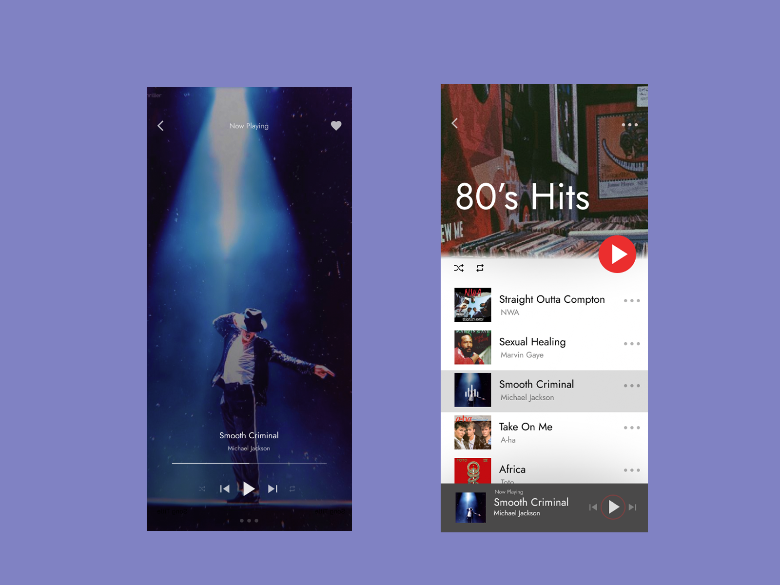 UI Music Player by jtaffe on Dribbble