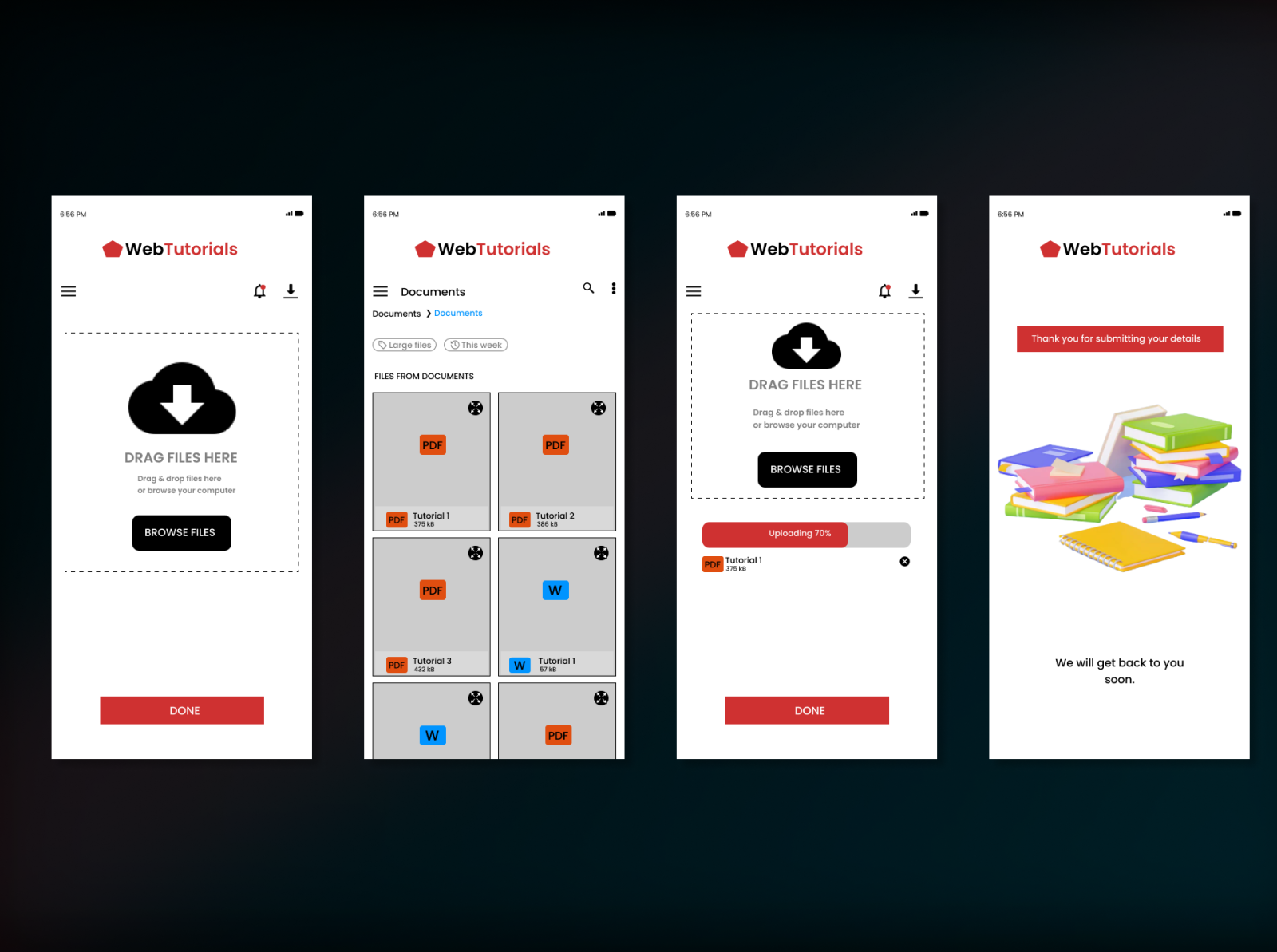 File Upload by Oluwaseunfunmi on Dribbble