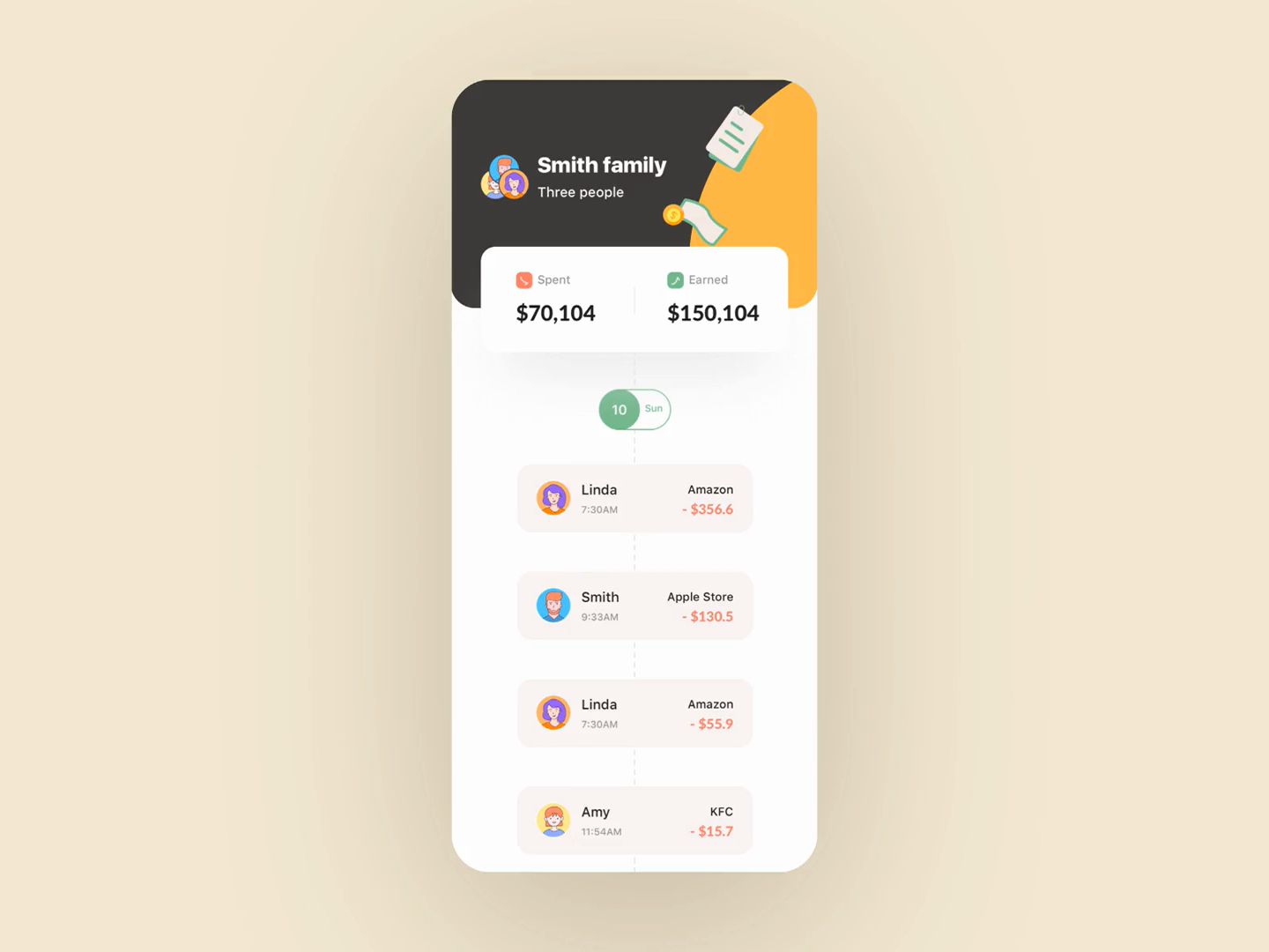 Family account App by YanBin Tan for iSketch Studio on Dribbble