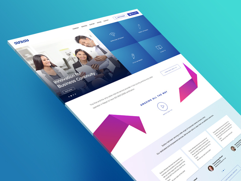 Homepage Concept for ISP by Bhupal Rawal for View9 on Dribbble