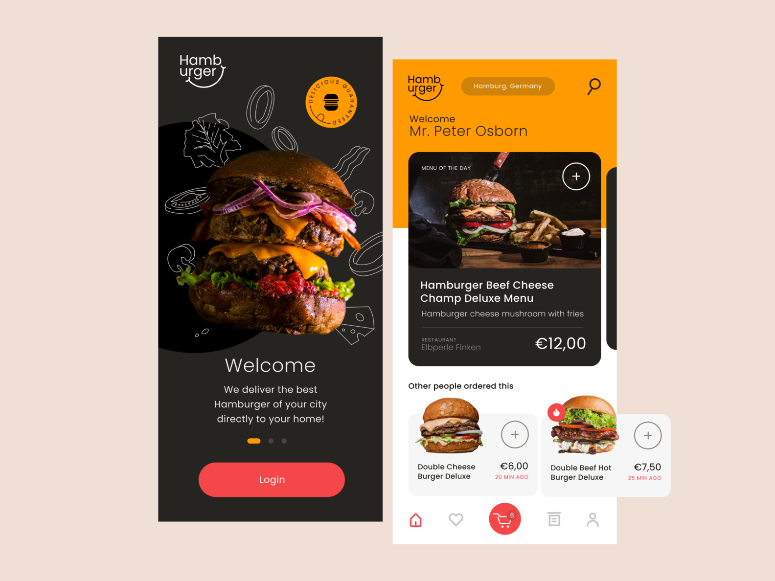 Hamburger App Concept by Feryzal on Dribbble