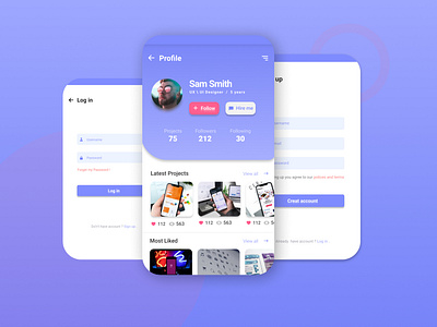 Profile - UI Design by Mohamed Gamal on Dribbble