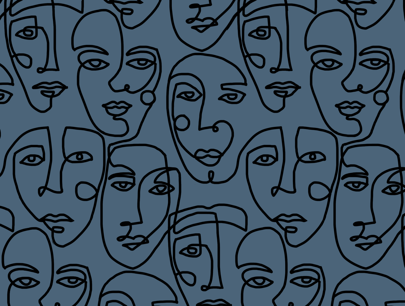 Faces pattern by Laura Barreiro on Dribbble