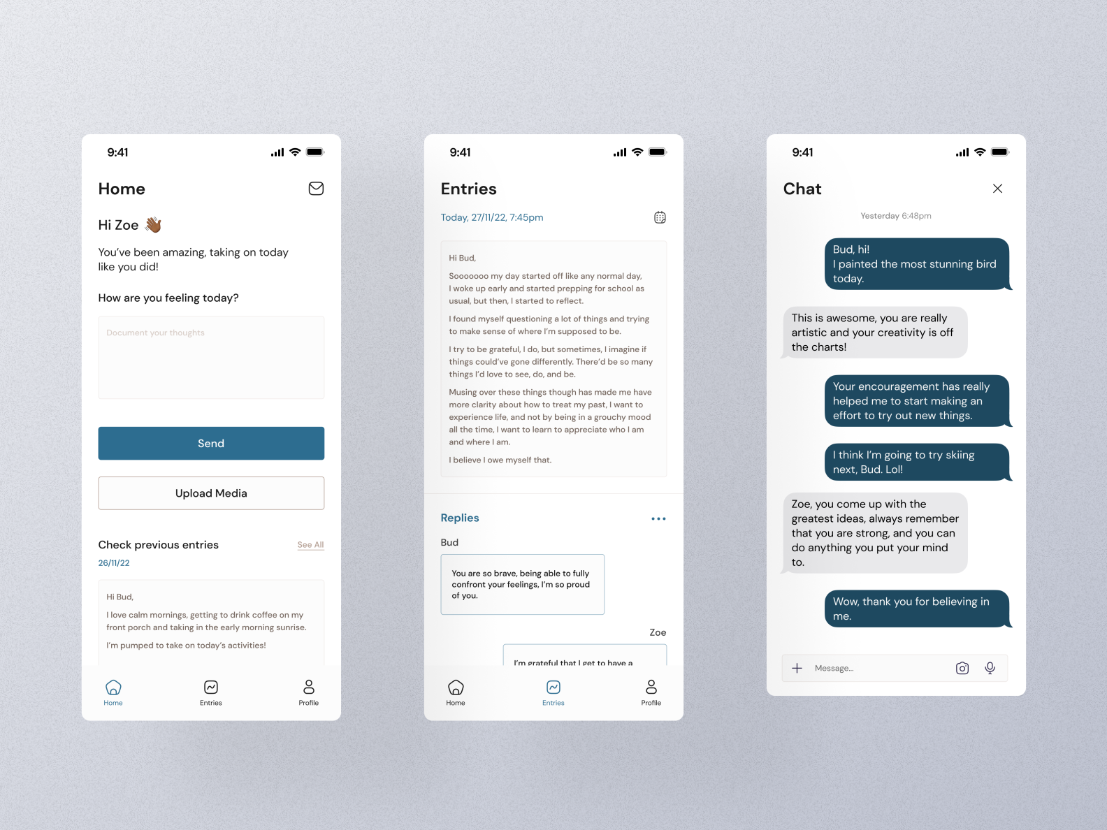 Bud- An Online Diary Platform with Interactive AI by Flourish Ralph on ...