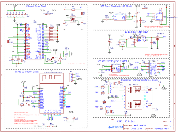 Detailed Schematic For Esp32 And Ethernet And Can By Mahmoud Arafa On Dribbble