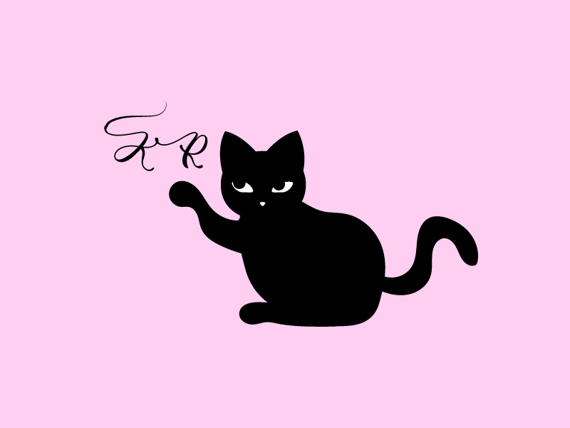 Cat Batting Logo by Krystyana Roman on Dribbble