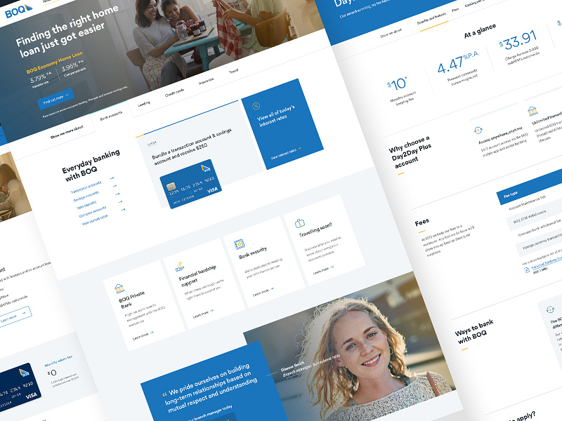Bank of Queensland Website Design by Tāmati Hēnare Currie on Dribbble
