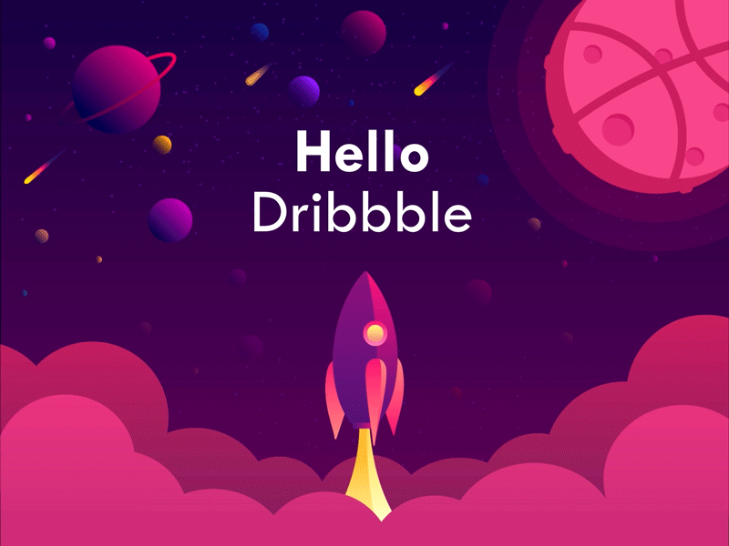 Hello Dribbble by Baize on Dribbble