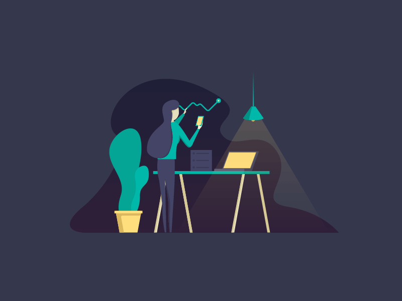 Illustration for Analysis by KlausHuang on Dribbble