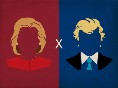 Minimalist Hillary vs Trump by Rafael Barletta on Dribbble