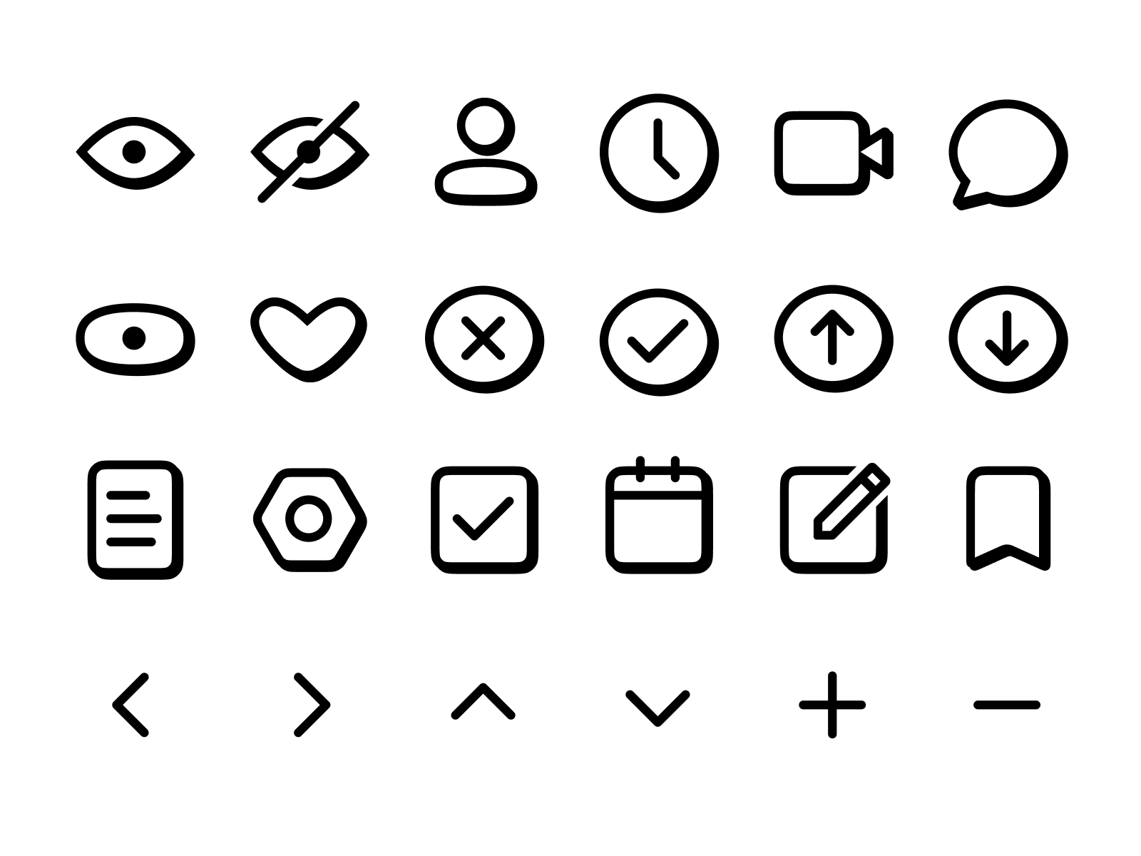 Variable width icon set, 2019 by Lucas Terra on Dribbble
