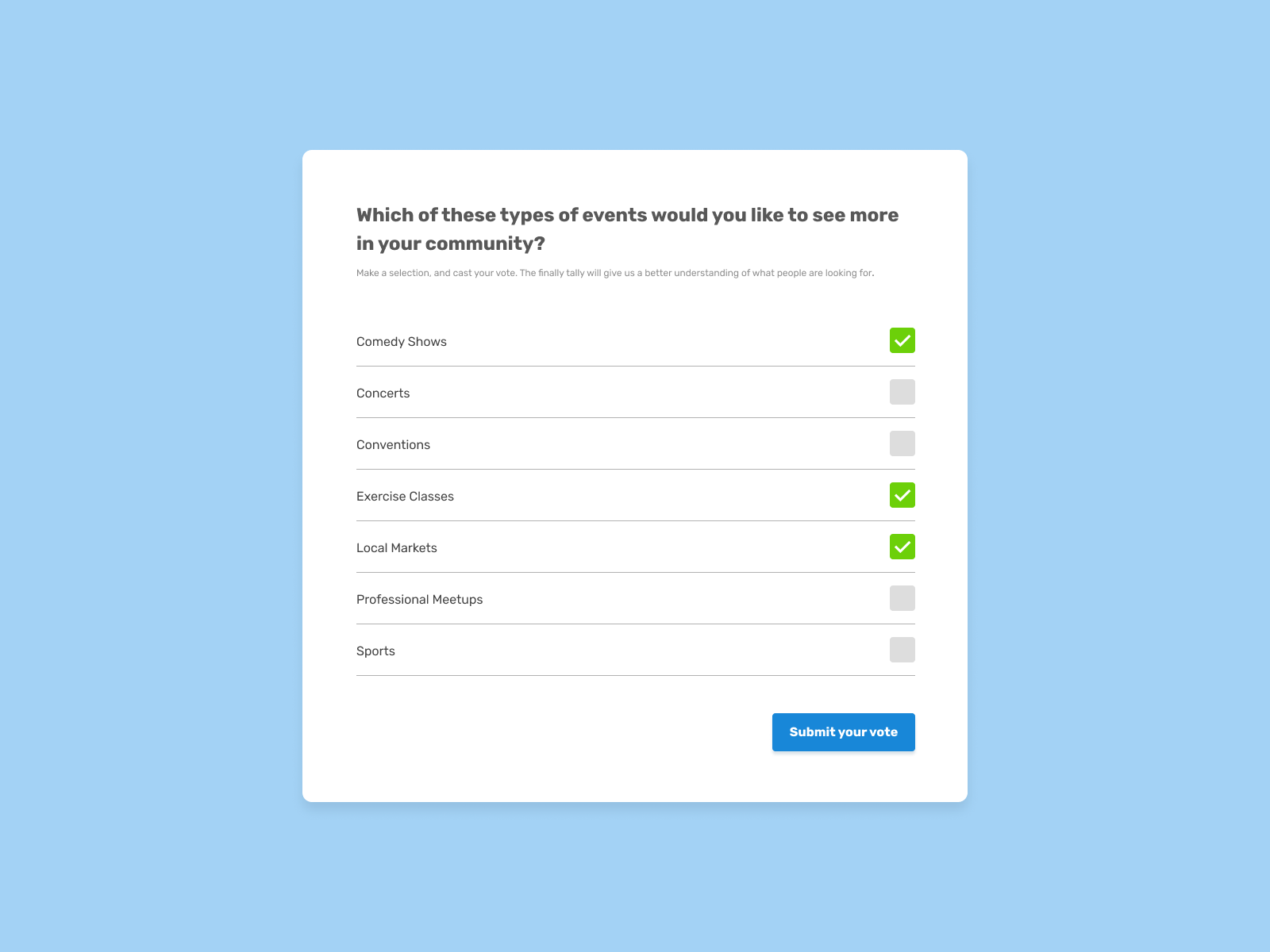 Voting Ui by Scott Minor on Dribbble
