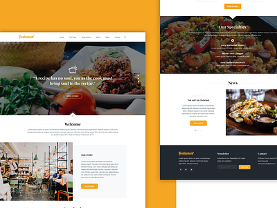 Restaurant Website Design by Ervin Halebic on Dribbble
