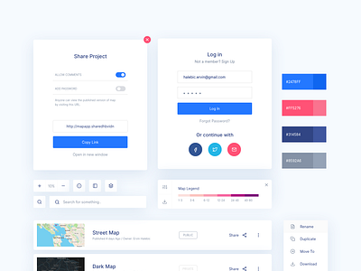 Map UI Exploration by Ervin Halebic on Dribbble