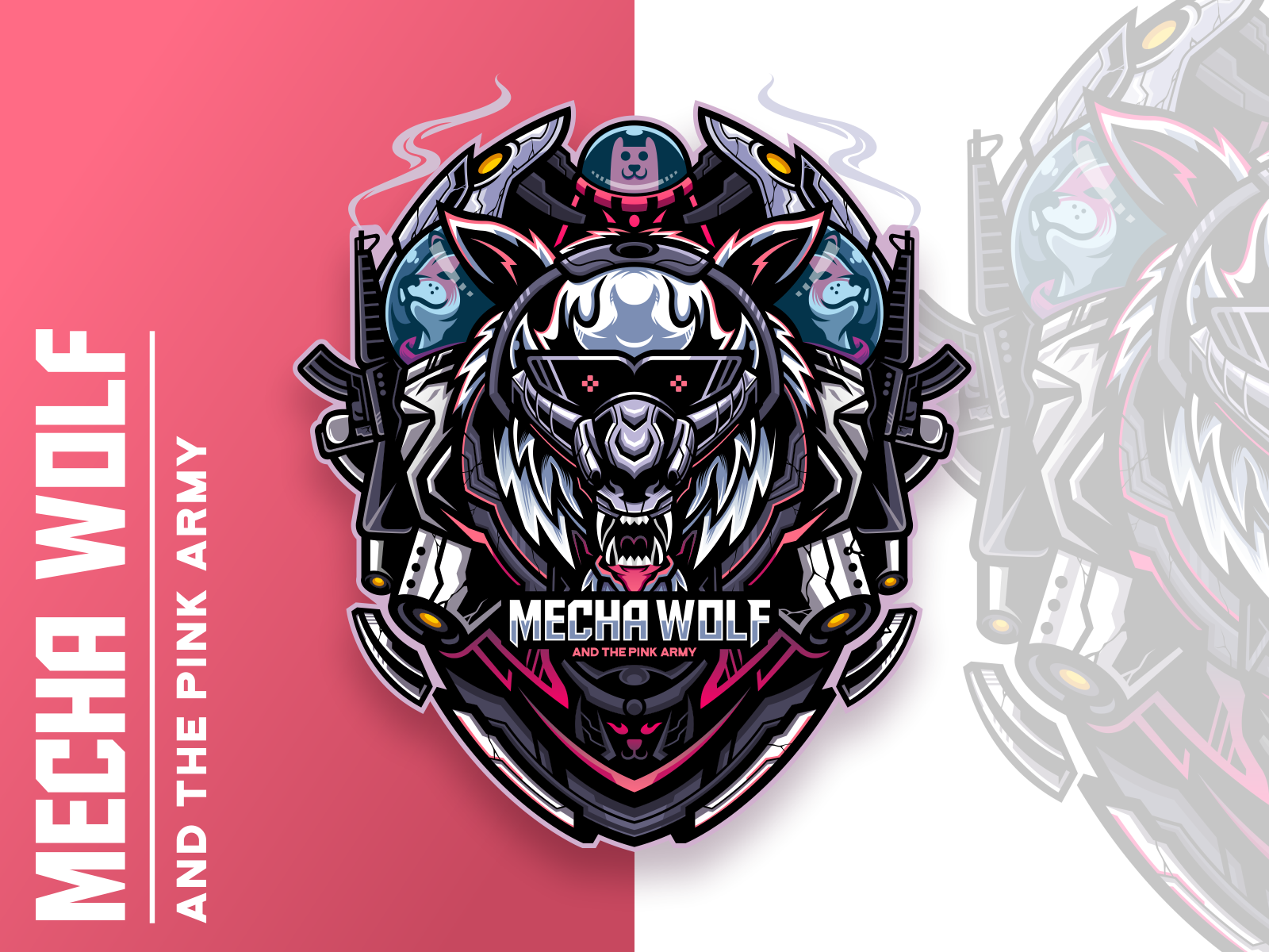 Mecha Wolf and the Pink Army by Bayu Risna Putra | bayuRIP on Dribbble