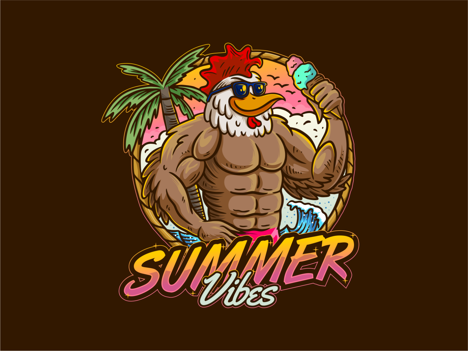 Beach Chicken by Bayu Risna Putra | bayuRIP on Dribbble
