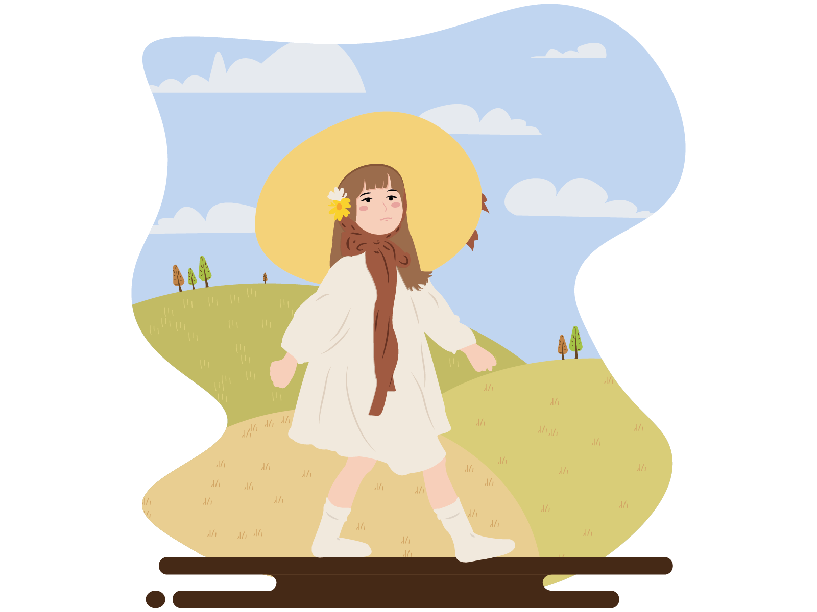 Girl in the hills by Elina Kuibar on Dribbble