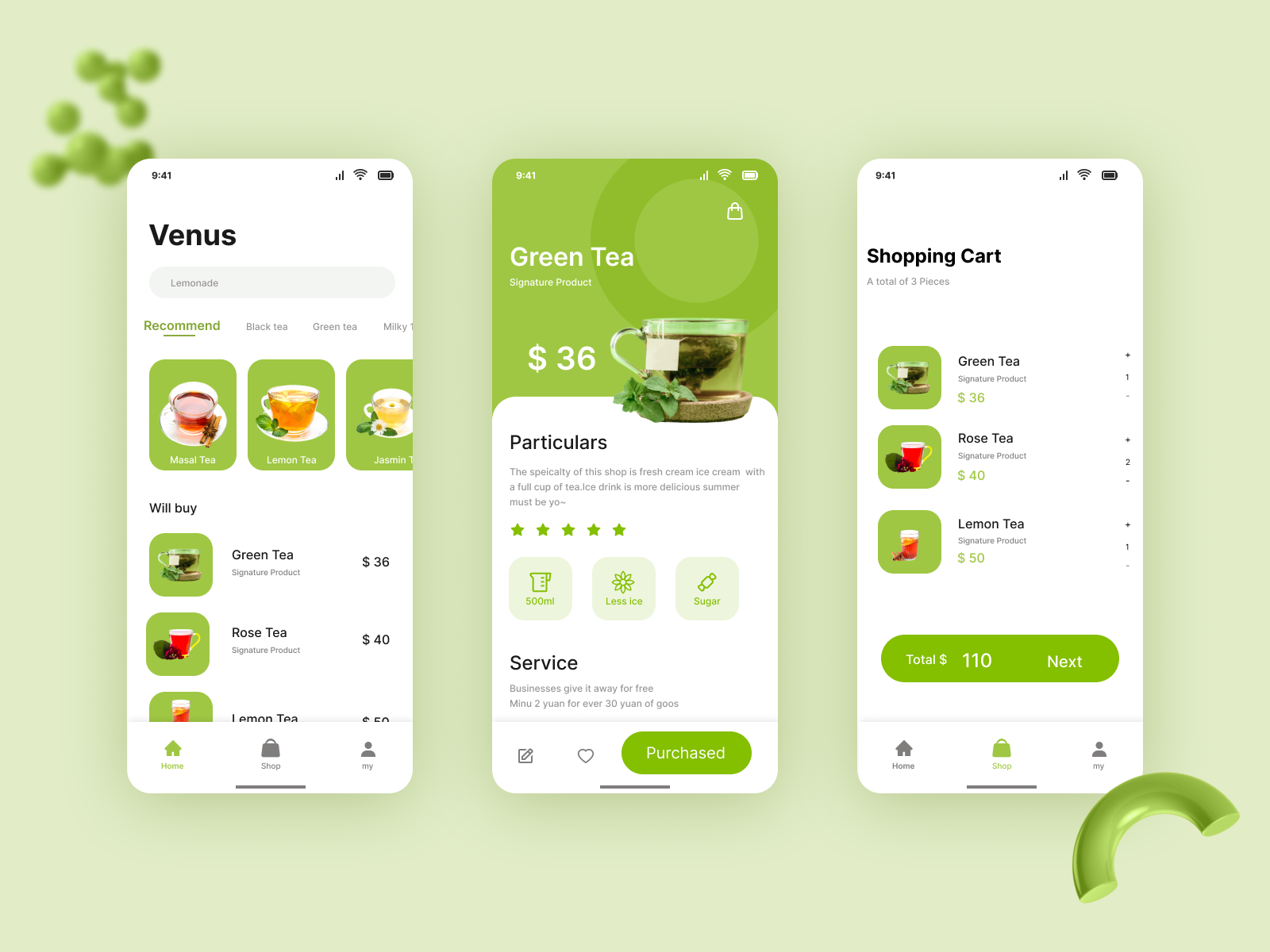 Organic Tea Ordering App by Sanghamitra Sahoo on Dribbble