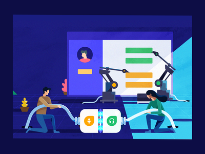 Integration illustration by Udhaya Chandran - Dribbble