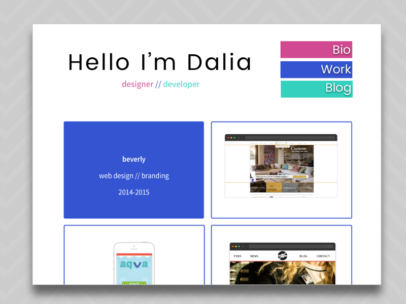 Portfolio page by dalia on Dribbble
