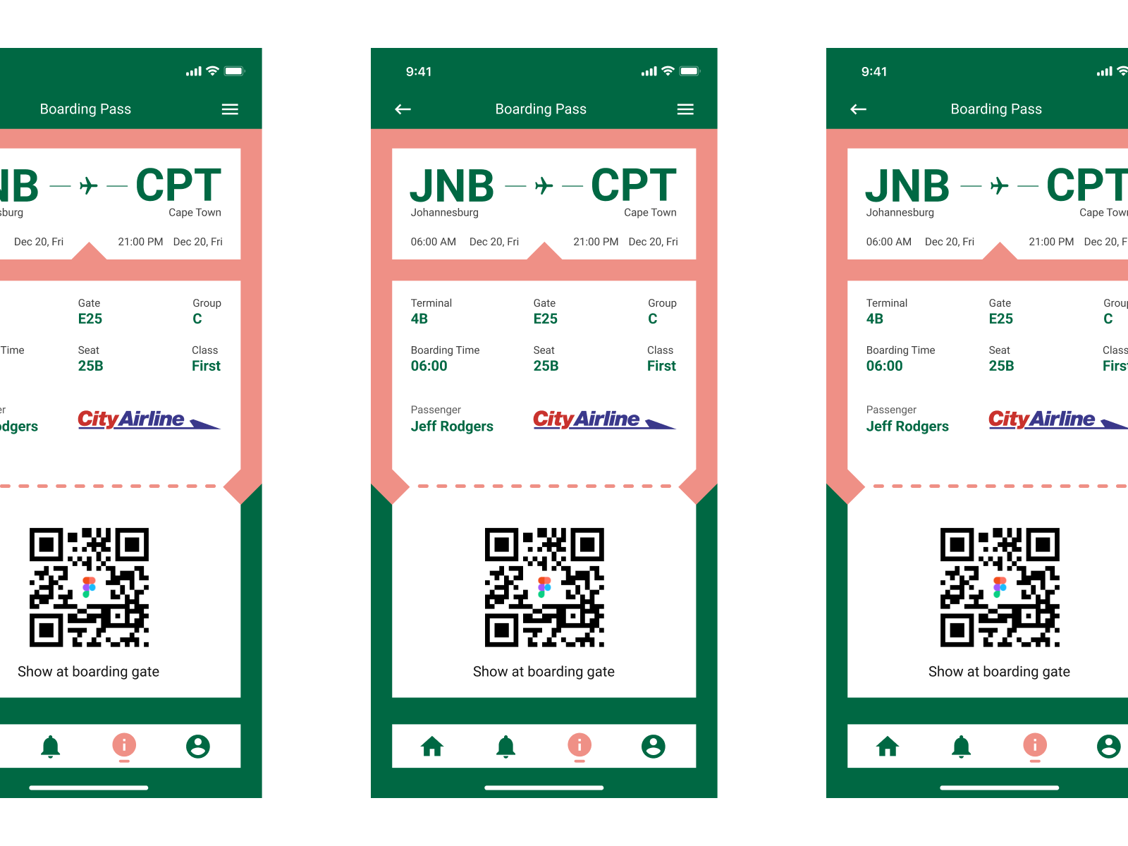 Boarding Pass Design / Daily UI by Matthew Vermeulen on Dribbble