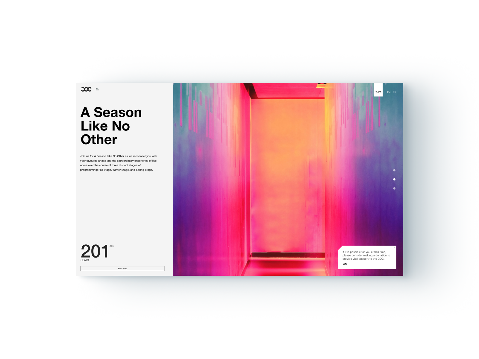 Canadian Opera Company Website Refresh Home by Nick Hubley on Dribbble