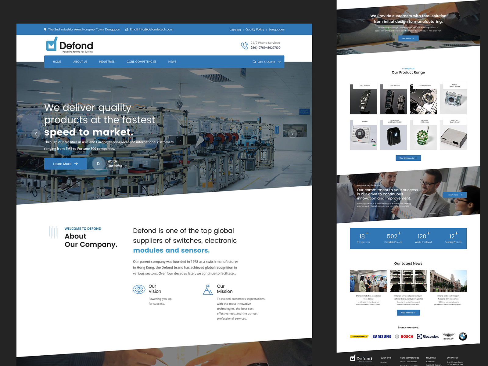 Manufacturing Company - Website Design - Visual Design by Mukarram ...