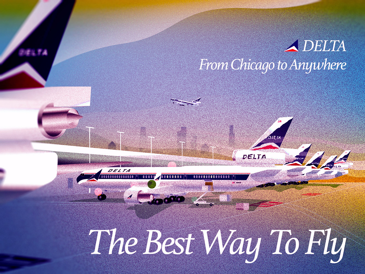 1990's Delta Airline Advertising Concept by dongkyu lim on Dribbble
