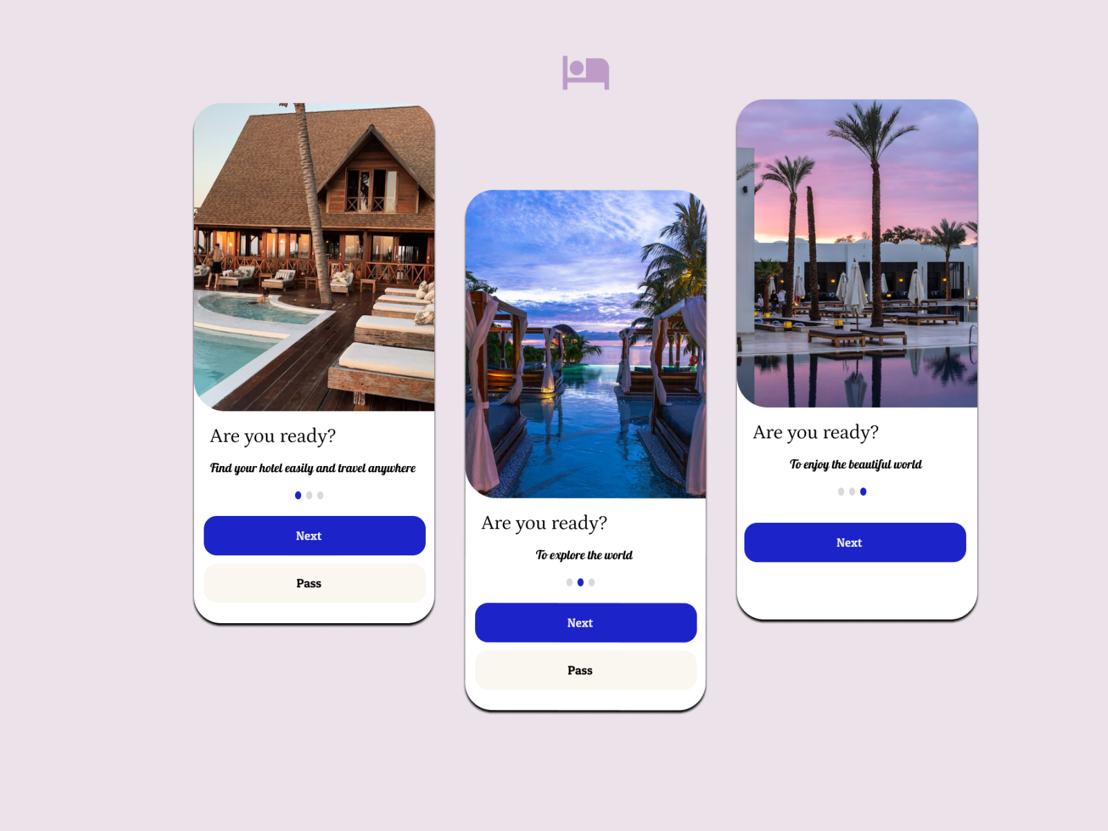 Hotel app UI by nasro on Dribbble