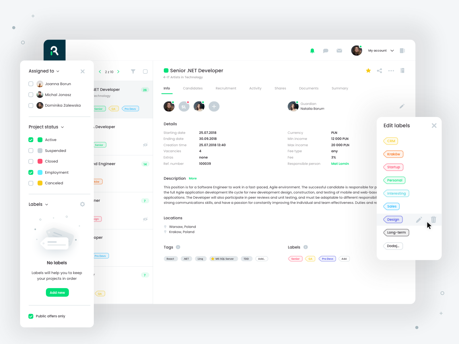 Dribbble - recruitify_projects_2_l.swierad.png by Lucas Swierad