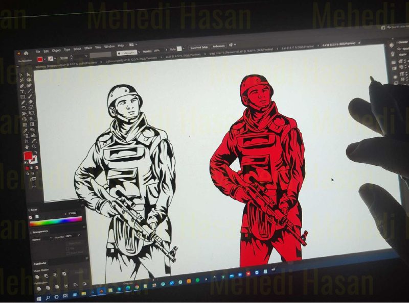 Army drawing by Mehedi Hasan on Dribbble