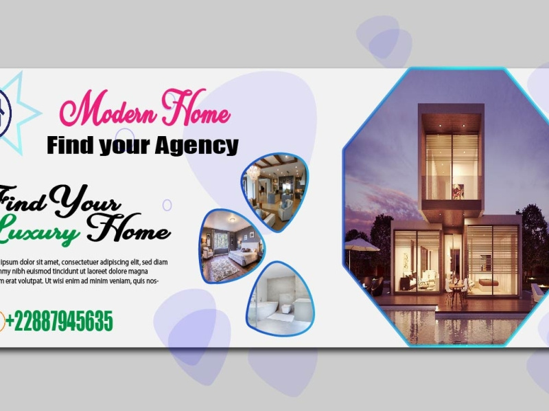 Banner design _ Modern Home by Laila Zaman Mohona on Dribbble