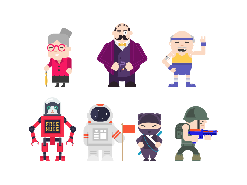 Geezers by Miguel Saballa on Dribbble