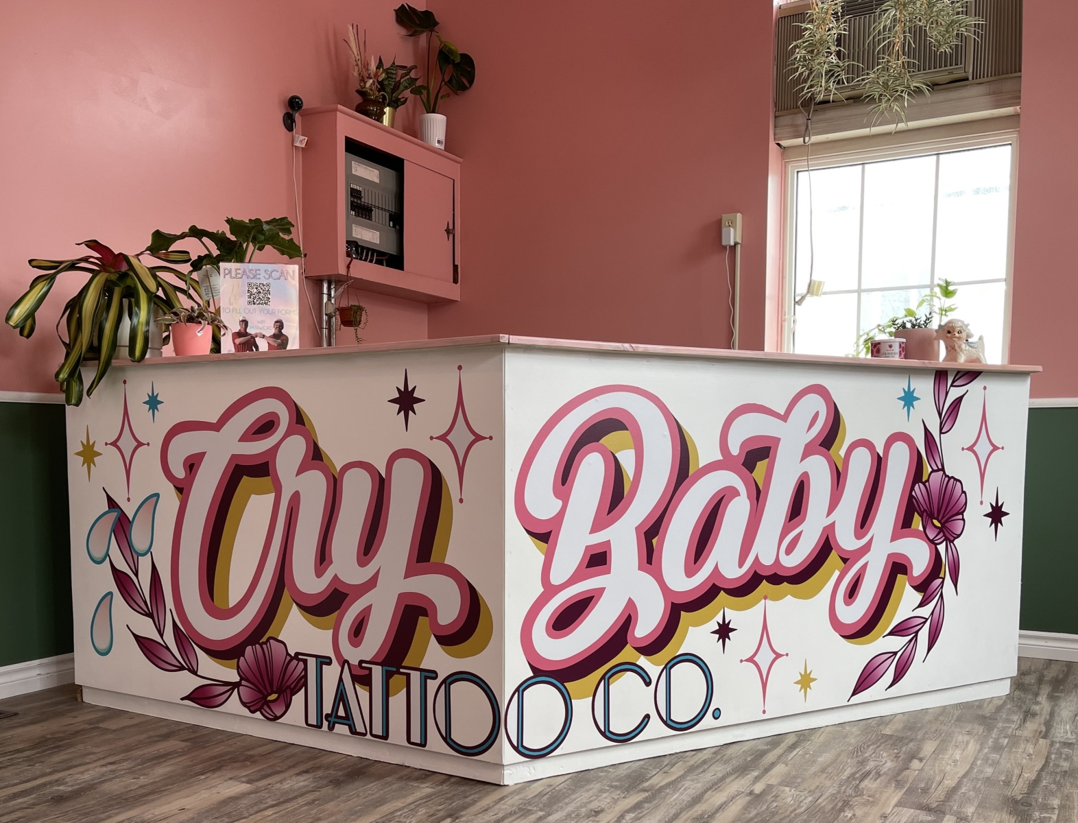 Custom Designed vinyl desk wrap for local business by Corryn on Dribbble