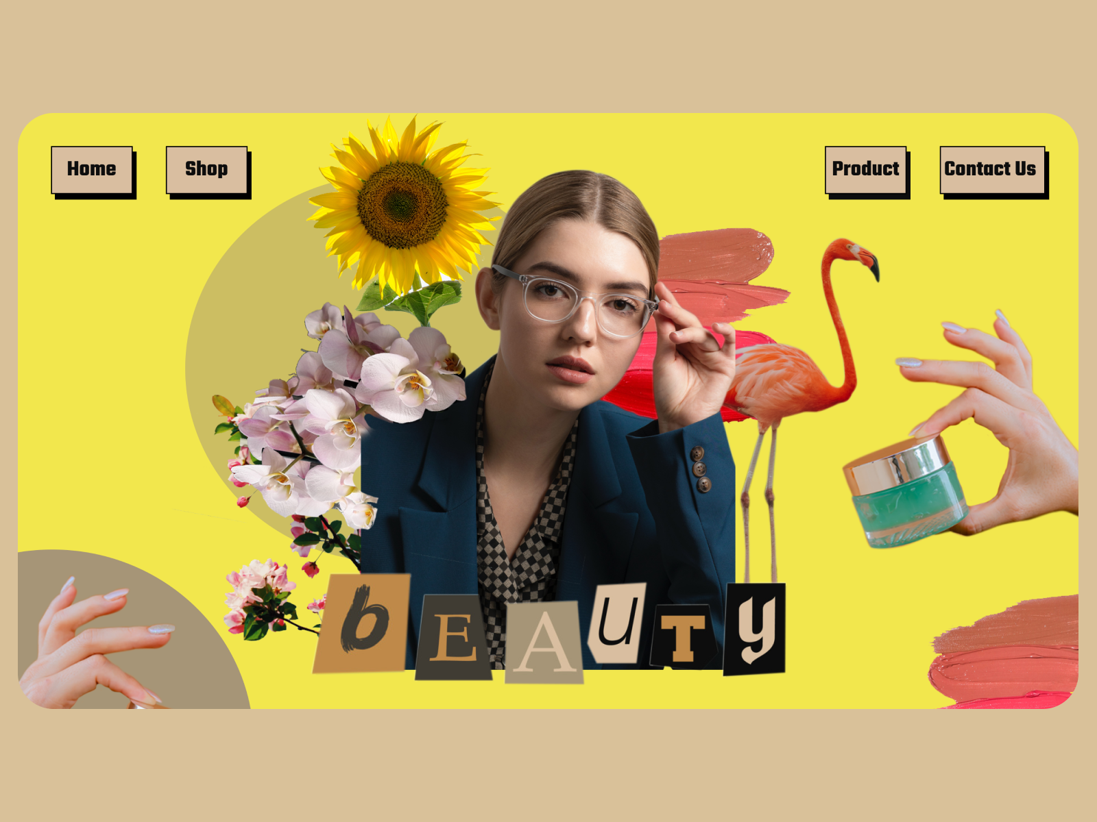 Hero Page Collage Digital Beauty UI/UX by Sendy Garjito on Dribbble