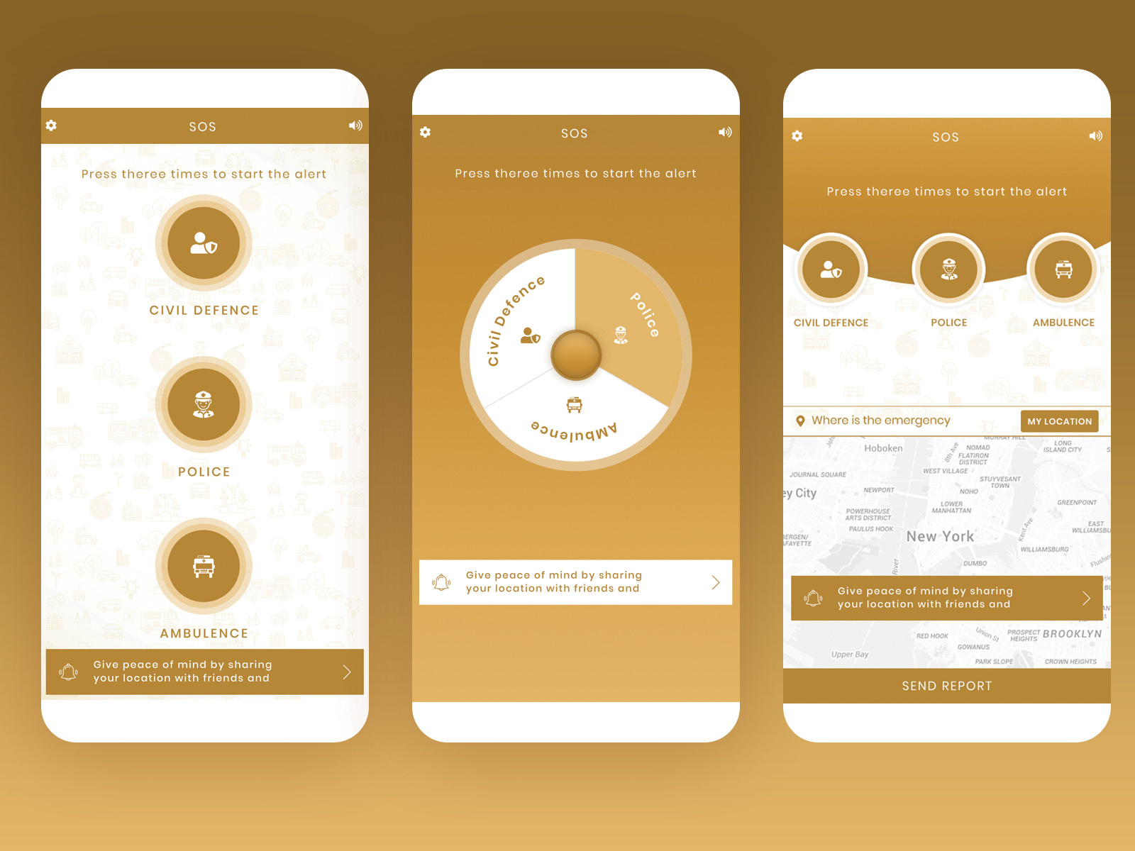 SOS App design by Priyabrata Roy on Dribbble