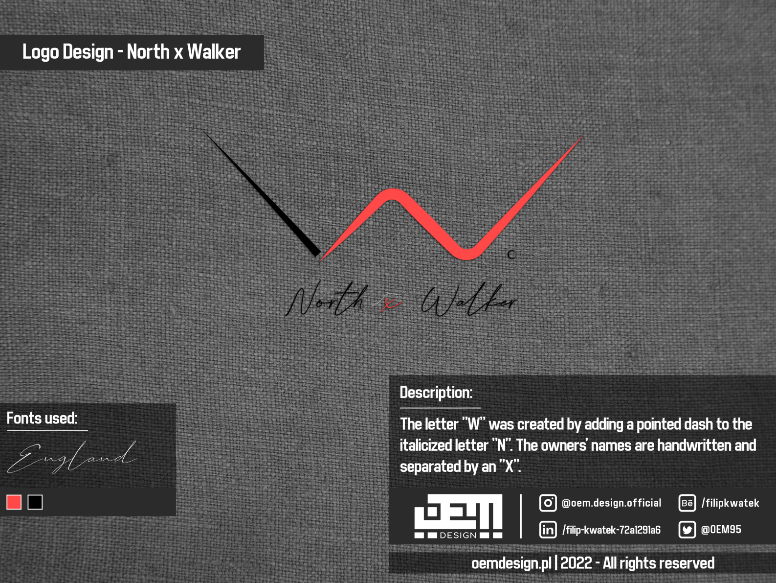 Logo Design - North x Walker by Filip Kwatek on Dribbble