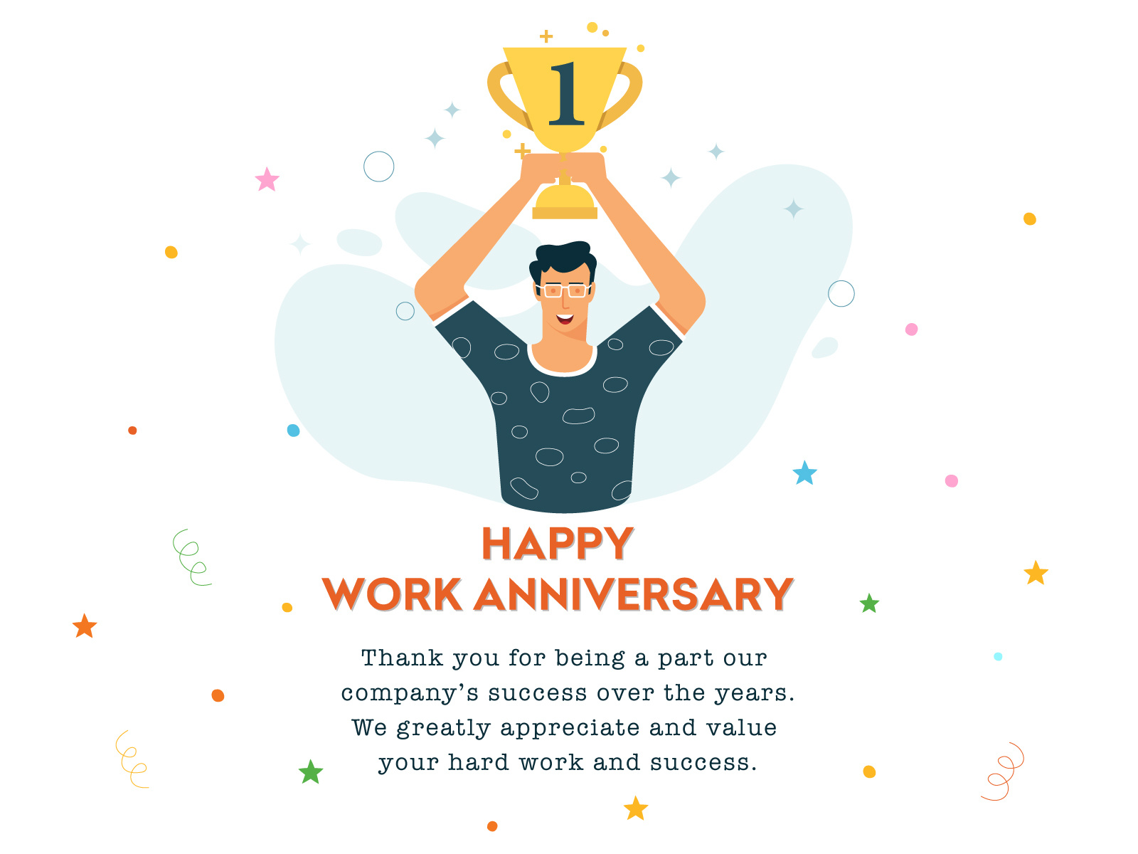 Work Anniversary Poster Template